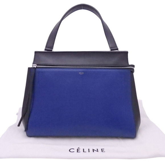 Celine | Bags | Celine Celine Shoulder Bag Navy Blue Leather Ladies ...